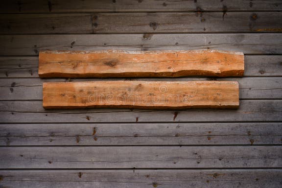 Wooden Plank Empty Signs on a Wooden Wall Stock Image - Image of people ...