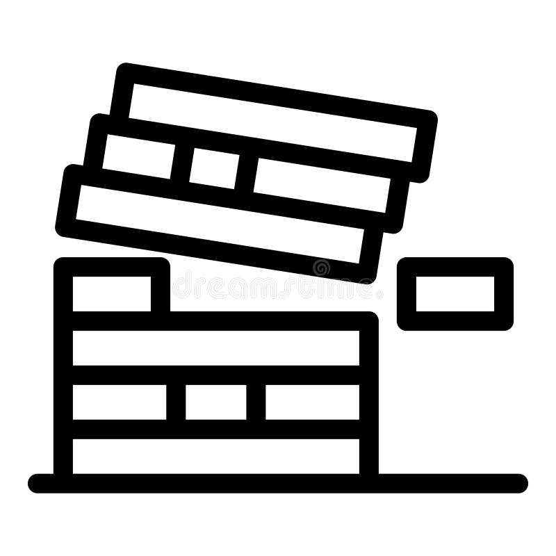 Wooden Plank Falling from Unstable Construction Work Stock Vector ...