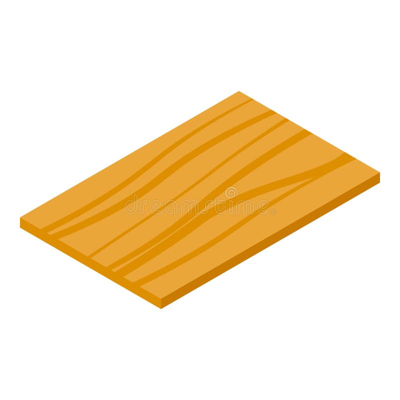 Wooden Plank Isometric Showing Timber Material for Carpentry Stock ...
