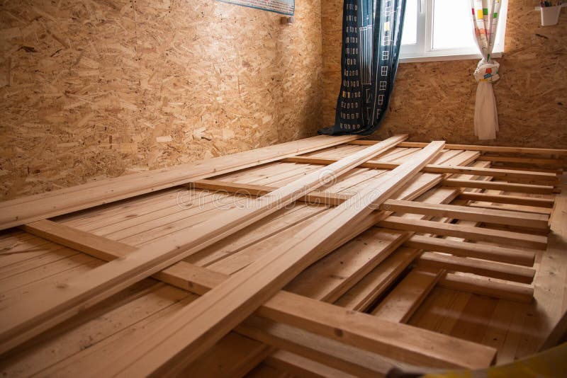 Wooden Planks on a Construction Site. Neatly Folded Stock Image - Image ...