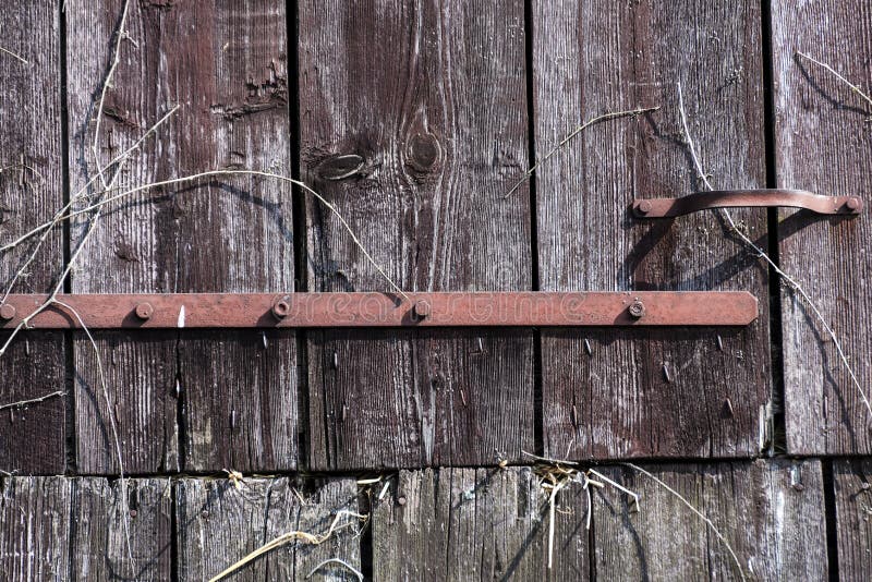 Wooden Planks with Iron Barrier Stock Photo - Image of material, iron ...