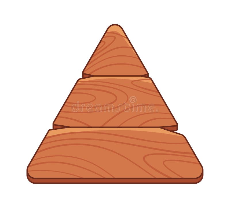 Wooden Planks Tablet Triangle Shape Stock Vector - Illustration of ...