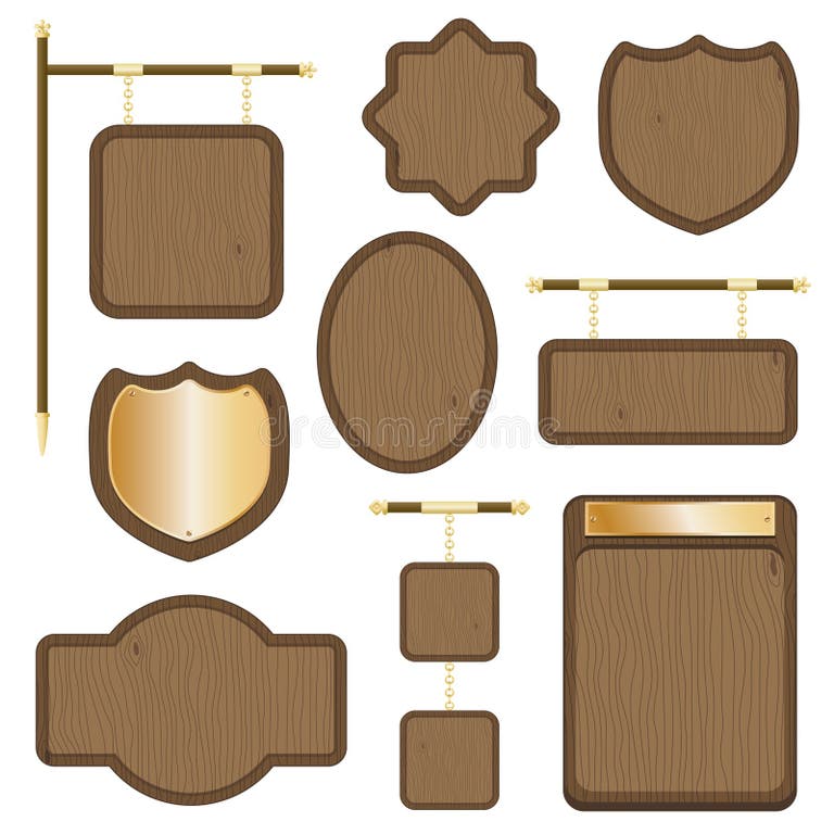 Wooden Plaques Stock Illustrations – 337 Wooden Plaques Stock ...