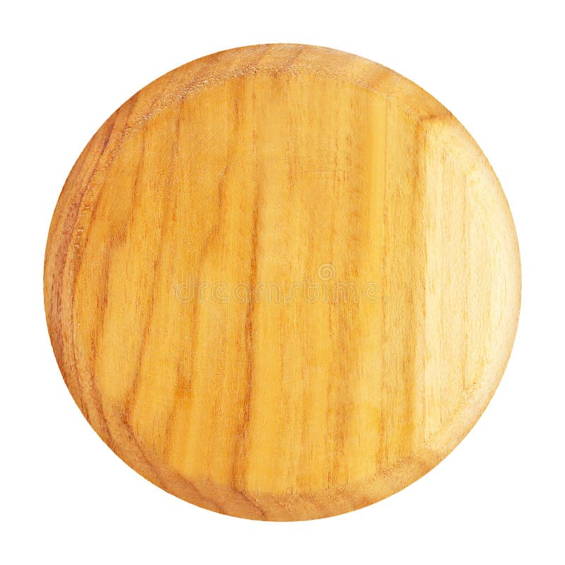 Wooden Plate Top View Isolated on White Stock Photo - Image of isolated ...
