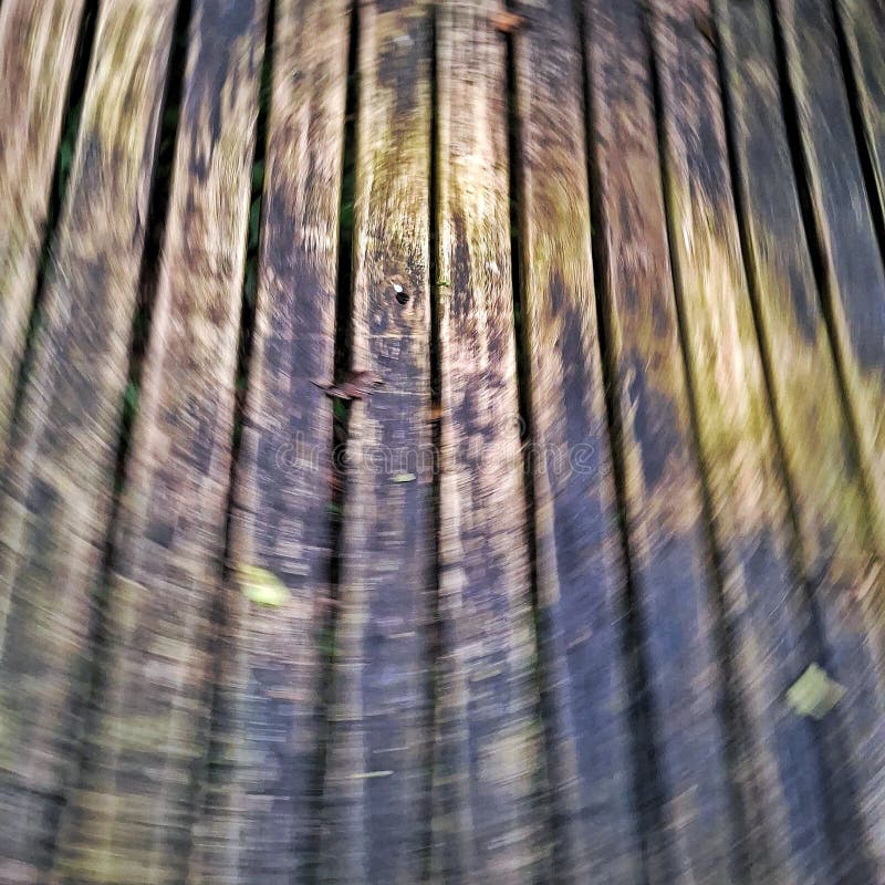 Wooden Platform in an Abstract Photo Rotating Stock Image - Image of ...