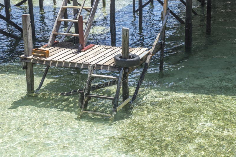 Wooden platform stock image. Image of planked, calm, autumn - 35243829