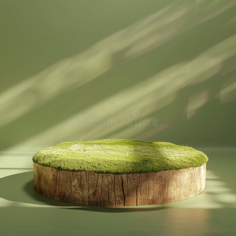 Wooden Platform Covered in Grass with Sunlight Streaming through Stock ...