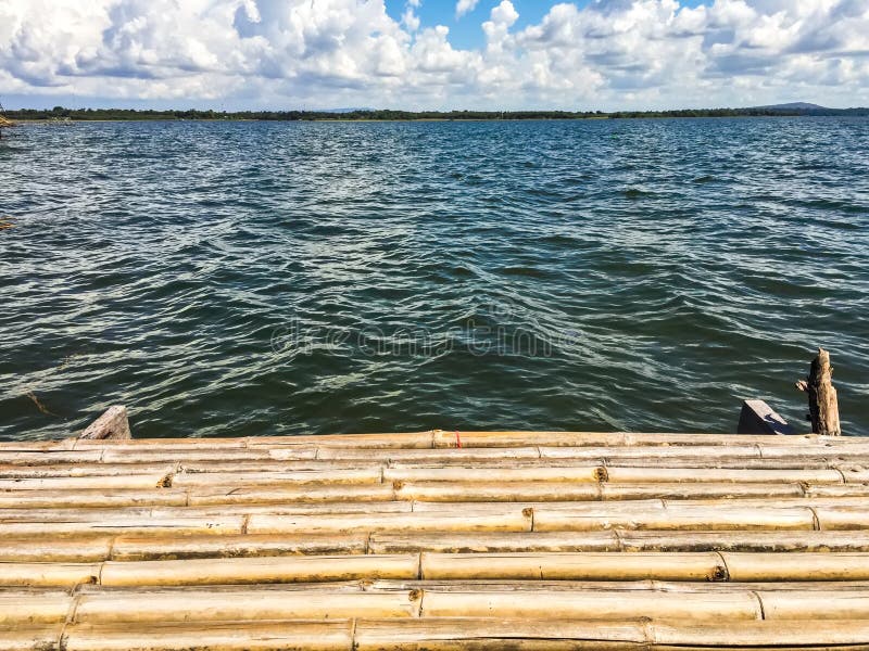 Wooden Platform beside Lake with Sunset Stock Image - Image of pier ...