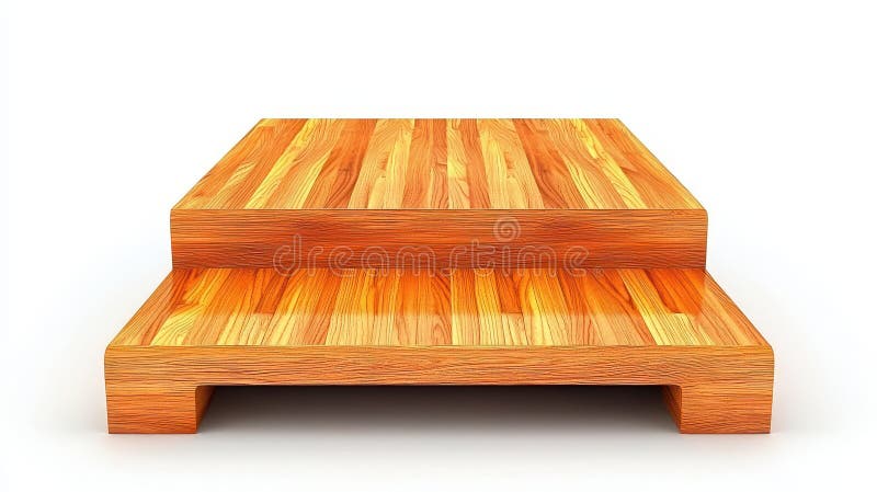Wooden Platform with Smooth Texture and Modern Design Stock ...