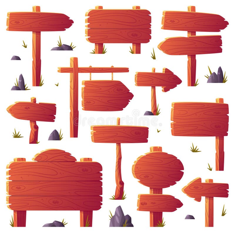 Wooden Pointer and Board on Pole Showing Direction or Information ...