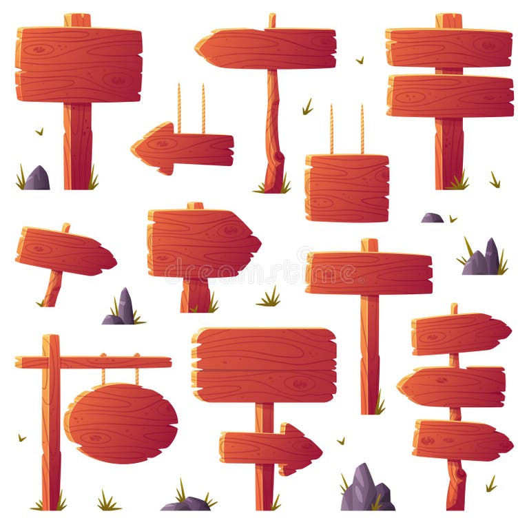 Wooden Pointer and Board on Pole Showing Direction or Information ...