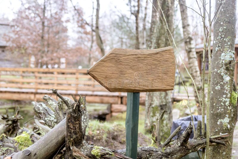 Wooden Pointer on the Column Stock Image - Image of choice, post: 216161383