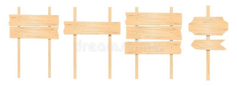 Wooden pointers set. stock vector. Illustration of guidepost - 90726098