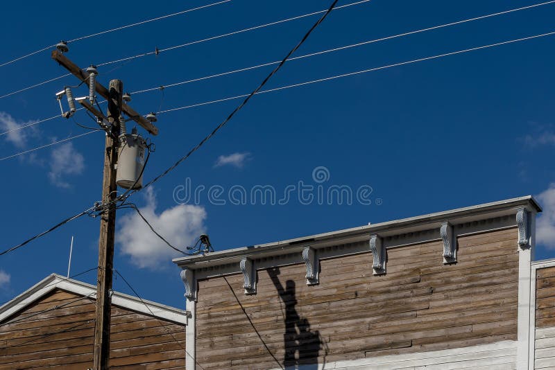 Wooden Pole with Electric Cables Stock Photo - Image of electrical ...
