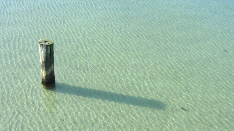 Wooden pole in water stock image. Image of rustique, water - 67476205