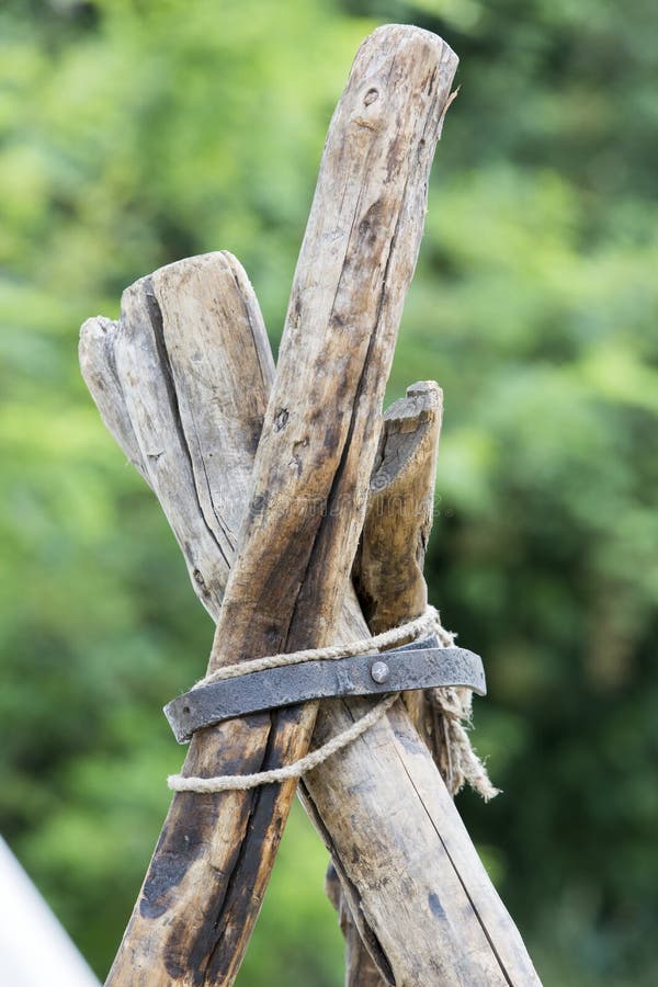 Wooden poles stock photo. Image of wood, tent, ancient - 75427614