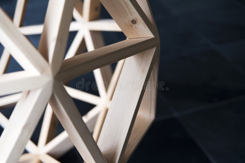 Wooden Polygon Structure Background Stock Image - Image of pattern ...