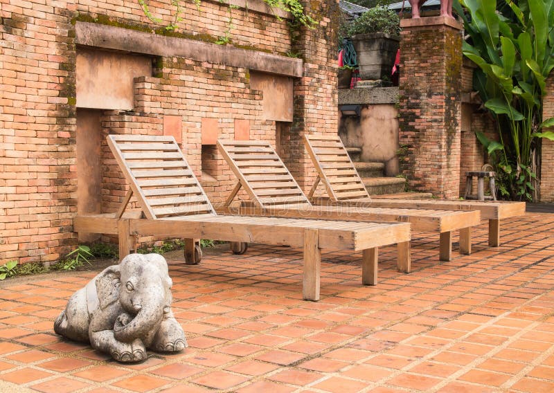 Wooden pool chair stock photo. Image of summer, block - 89006288