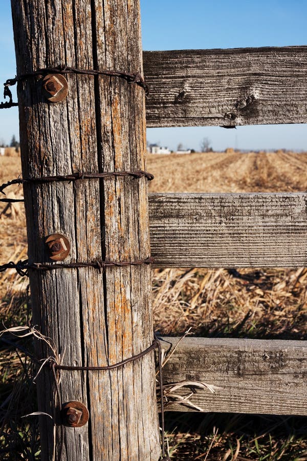 Wooden Post on Farm stock photo. Image of abandoned, countryside - 17156636