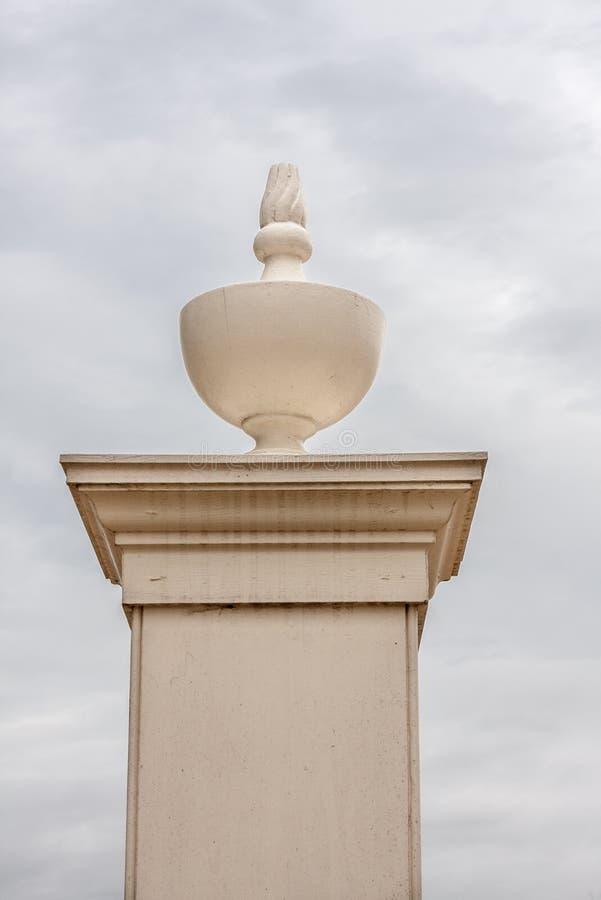 Wooden Post with Finial stock image. Image of post, cloudy - 37344195