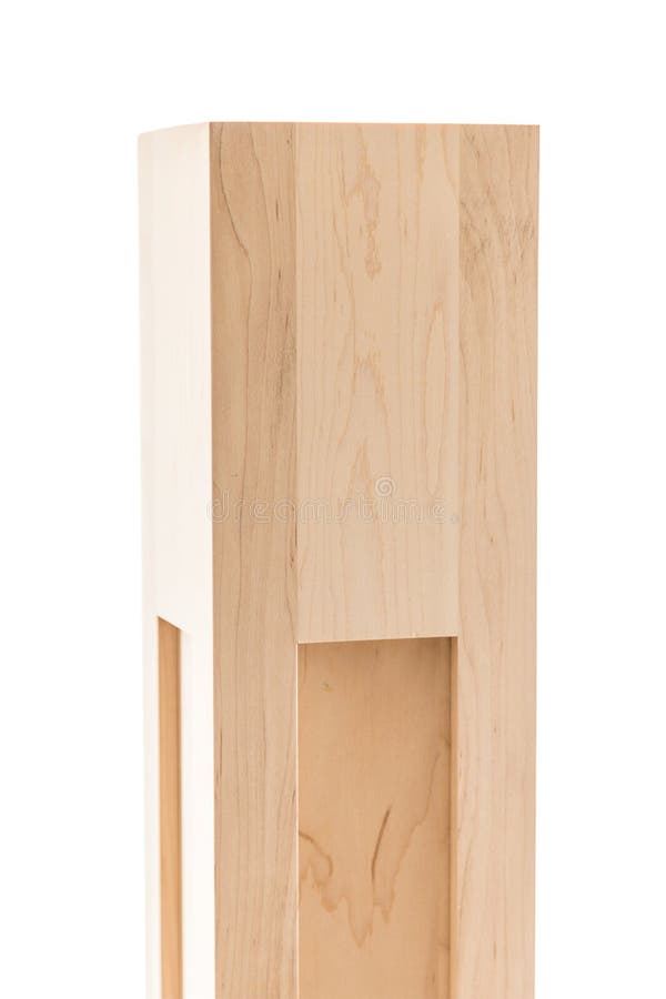 Wooden Post with a Light Brown Color Stock Image - Image of brown ...