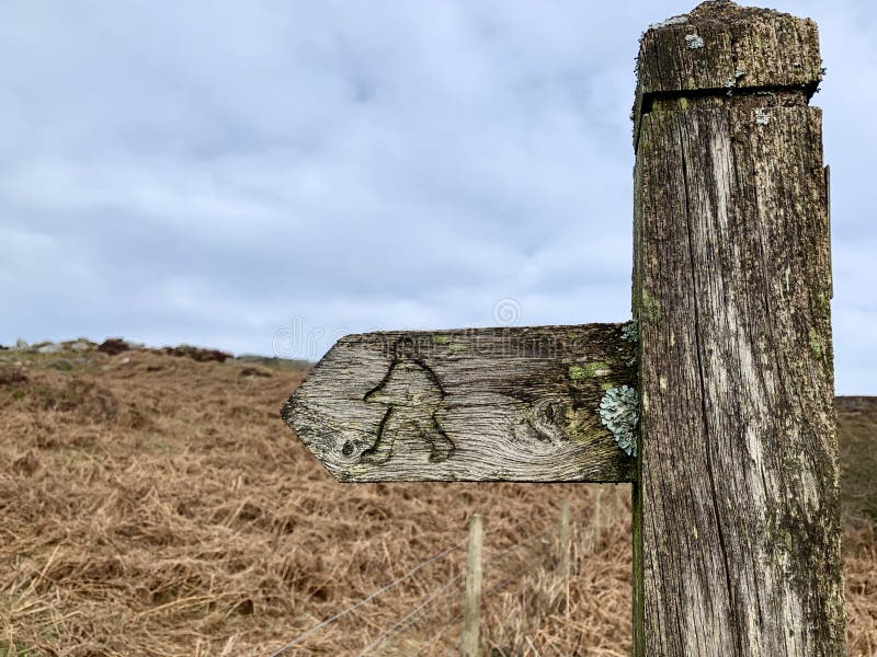 Walk route sign stock photo. Image of direction, moorland - 176386552