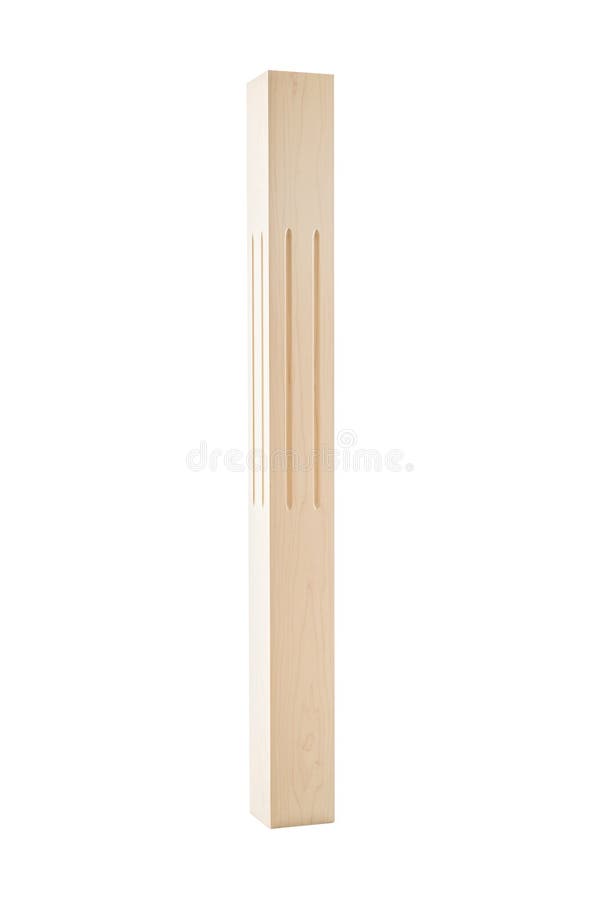 Wooden Post with a White Background Stock Illustration - Illustration ...