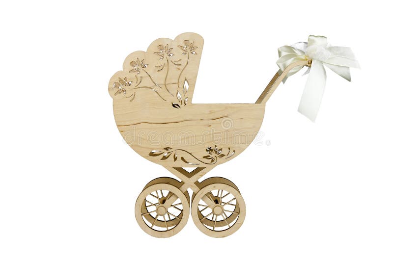Wooden pram stock photo. Image of plywood, vintage, interior - 79392450
