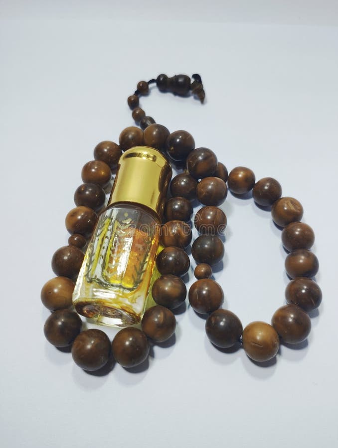 Wooden Prayer Beads with Perfume Bottle Stock Image - Image of nature ...