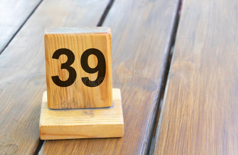 Wooden Priority Number 39 on a Plank Tab Stock Image - Image of symbol ...