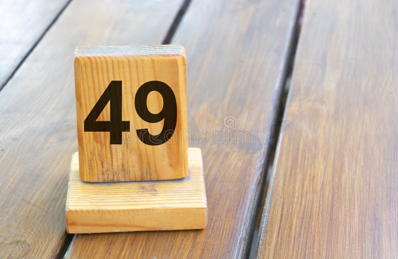 Wooden Priority Number 49 on a Plank Tab Stock Image - Image of board ...