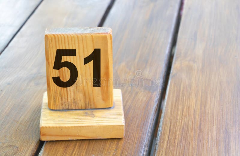 Wooden Priority Number 51 on a Plank Tab Stock Image - Image of table ...