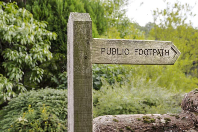 Wooden Public Footpath Sign Stock Image - Image of pointing, wood: 58576031