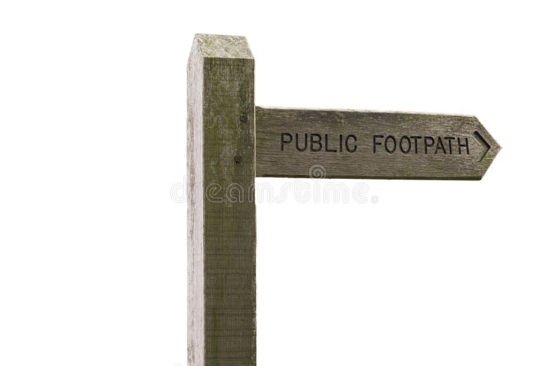Isolated Public Footpath Sign Stock Photo - Image of countryside ...