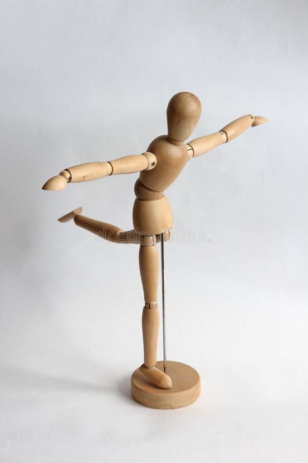 Wooden puppet man dancing stock image. Image of inanimate - 26909395