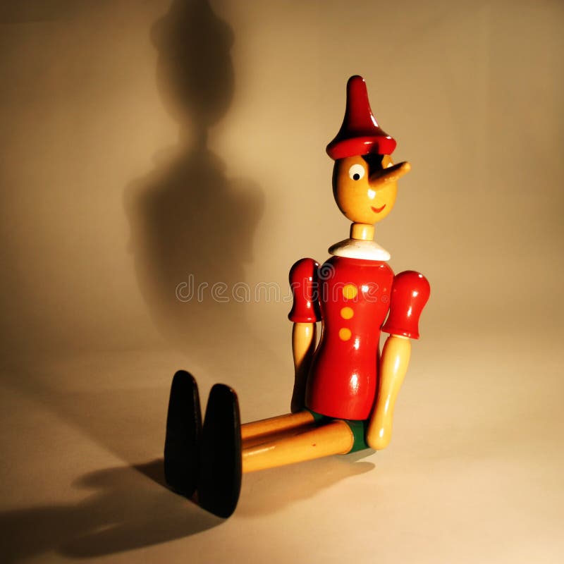 Wooden Pinocchio Puppet As a Souvenir of Italy Stock Photo - Image of ...