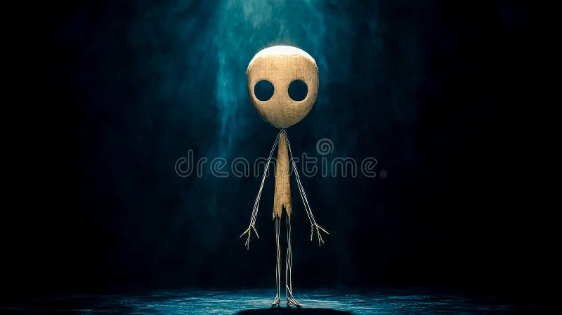 Wooden Puppet Standing Free As Broken Strings Fall Around it Stock ...