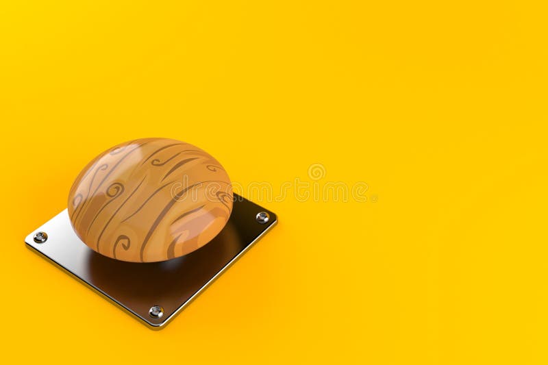 Wooden push button stock illustration. Illustration of blank - 129719055