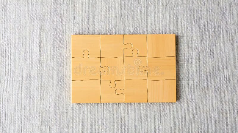 Artisan Wooden Puzzle Mockup for Educational Toys Stock Illustration ...