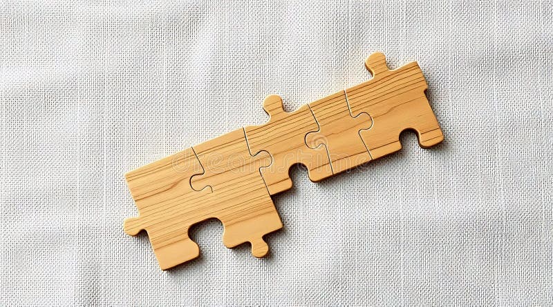 Artisan Wooden Puzzle Mockup for Educational Toys Stock Illustration ...
