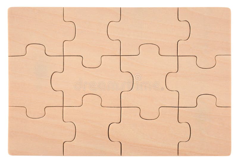 Wooden Puzzles Blank Empty Elements Stock Image - Image of jigsaw ...