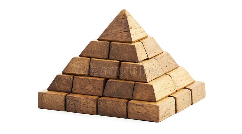 Wooden Pyramid Model Constructed from Interlocking Blocks at a ...