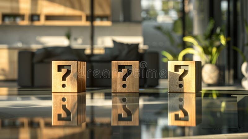 The Wooden Question Blocks.AI Generated Image Stock Image - Image of ...
