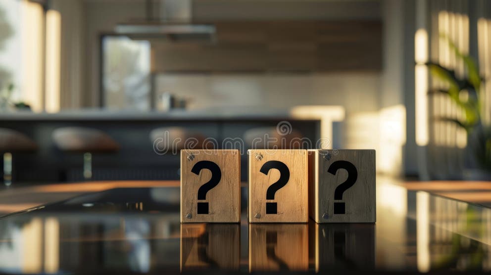 Wooden Question Mark Blocks.AI Generated Image Stock Photo - Image of ...