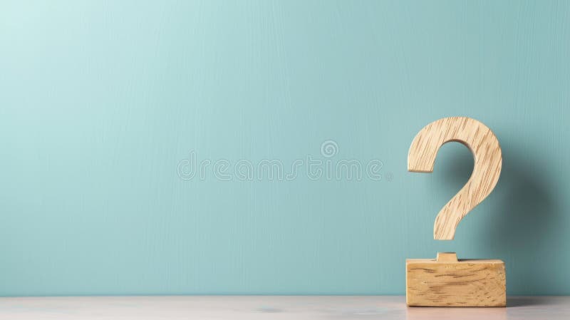 Wooden Question Mark on Table Stock Photo - Image of brown, smooth ...