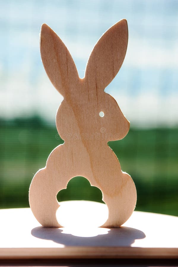 Wooden rabbit stock photo. Image of blurry, adorable - 45138952