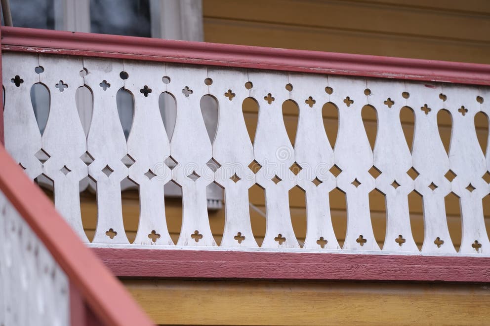 Wooden railing stock photo. Image of wood, railing, house - 360739116