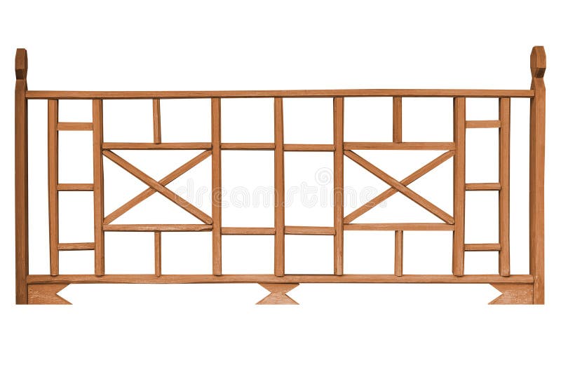 Wooden railing isolated stock photo. Image of woodworking - 276854414