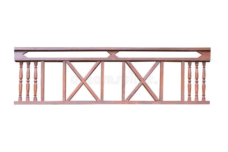 Wooden railing isolated stock image. Image of background - 156545469