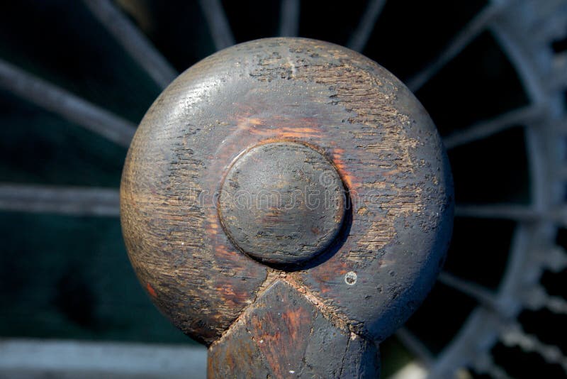 Wooden Railing Knob stock photo. Image of home, staircase - 120327564